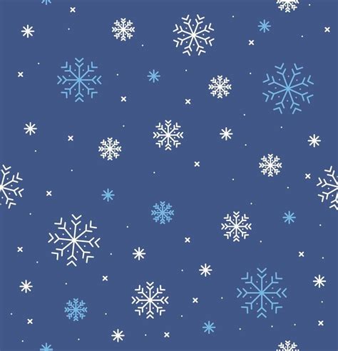 Winter Snowflake Seamless Pattern Background