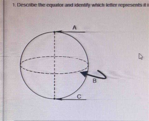 1 Describe The Equator And Identify Which Letter Represents It I Algebra