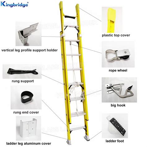 Fiberglass Extension Ladder Unassembled Plastic And Hardware Parts