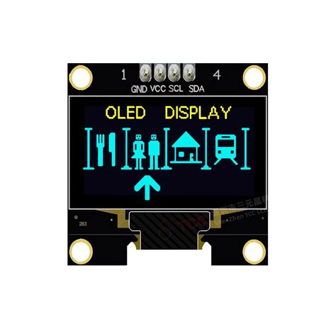 4 Pin 12864 Monochrome Oled Display Iic I2c Interface 096 Inch Yellow Blue Lcd Module 12864