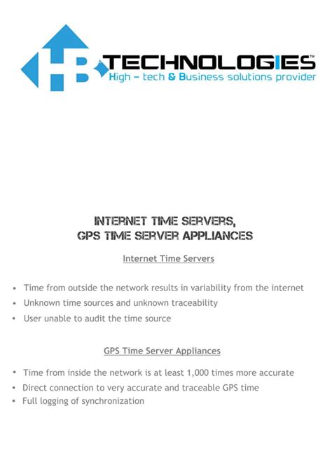 Time Synchronization Solution Ntp Pdf