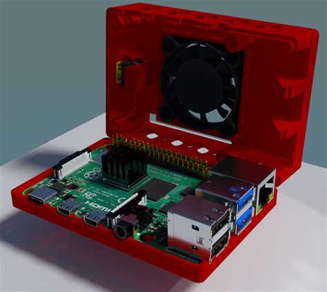 Carcasa Raspberry Pi 4 Con Botón Y Ventilador