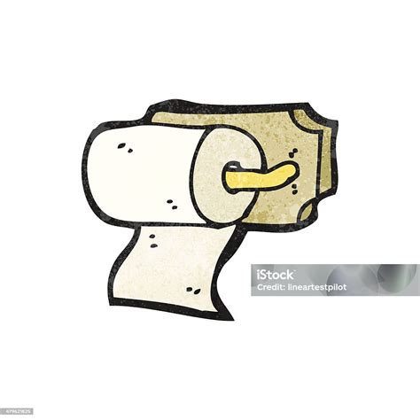 Loo Roll Holder Cartoon Stock Illustration Download Image Now Bathroom Bizarre Clip Art