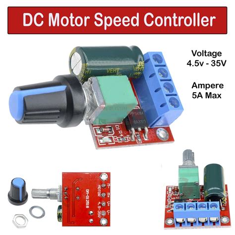 5a mini dc motor pwm speed controller module electronation pakistan