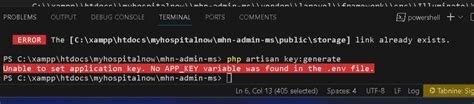 Error In Laravel Unable To Set Application Key DevOps Support