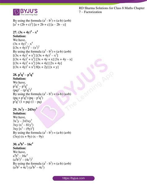 RD Sharma Solutions For Class 8 Chapter 7 Factorization Exercise 7 5