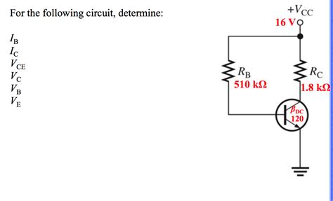 solved for the following circuit determine