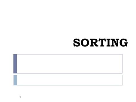 sorting ppt ppt