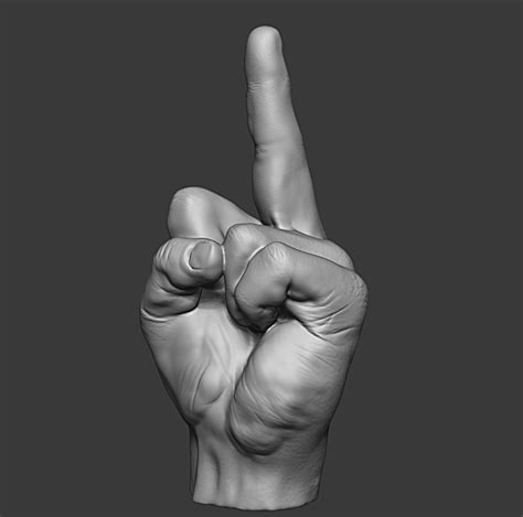 Stl File Middle Finger 🆓・template To Download And 3d Print・cults