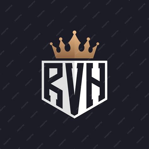 Premium Vector Luxury Rvh Logo With Crown Elegant Initials Rvh Letter Logo For Exclusive