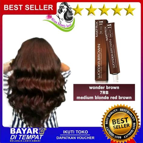 Jual Cat Rambut Matrix Wb 7rb Medium Blonde Red Brown Shopee Indonesia