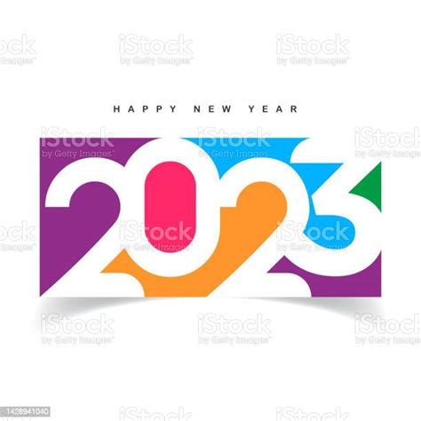 2023 새해 편지 휴일 인사말 카드 추상 벡터 일러스트레이션 인사말 카드 초대장 달력 등의 스톡 일러스트레이션을 위한 홀리데이 디자인 새해에 대한 스톡 벡터 아트 및 기타