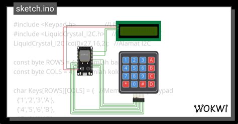 Smart Password I2c 2x16 Wokwi Esp32 Stm32 Arduino Simulator