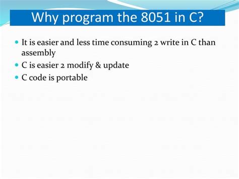 8051 Programming In C Pptx