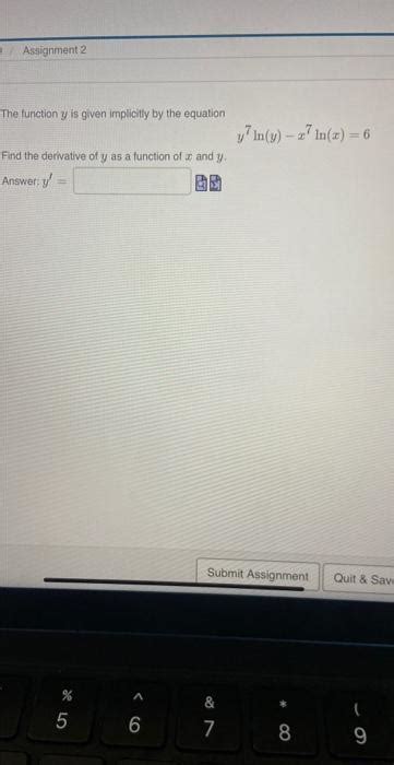 Solved The Function Y Is Given Implicitly By The Equation