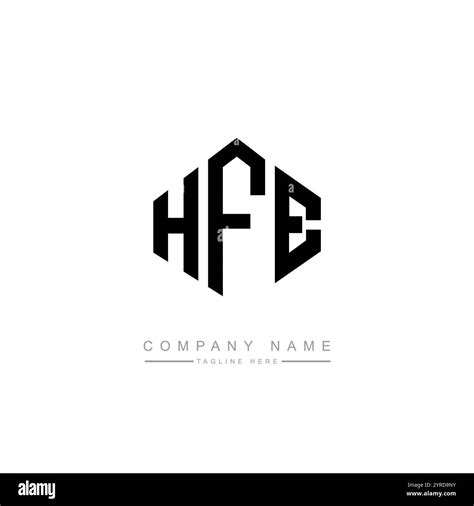 Hfe Letter Logo Design With Polygon Shape Hfe Polygon And Cube Shape