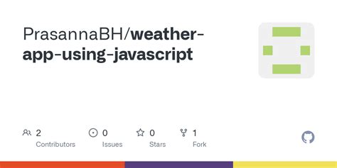 Github Prasannabh Weather App Using Javascript