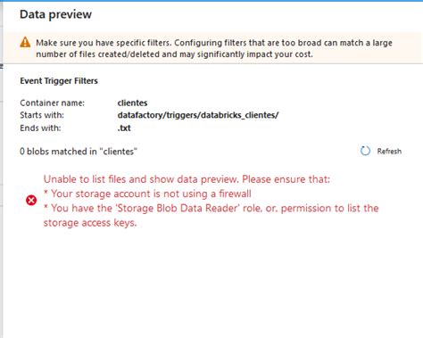 Data Factory Trigger On Storage Account Not Allowing Public Access