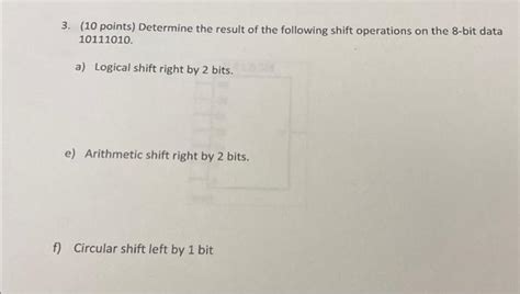 Solved Points Determine The Result Of The Following Chegg