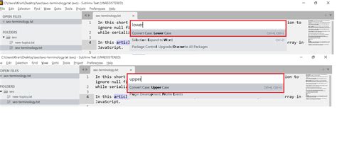 How Do Convert Selected Text To Upper Case Sublime Text Lowercase String