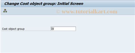 KKH SAP Tcode Change Cost Object Group