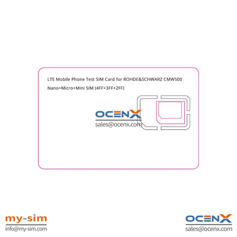 4G UE UICC Test SIM Card For CMW500 Shenzhen Ocen Technology Co Ltd