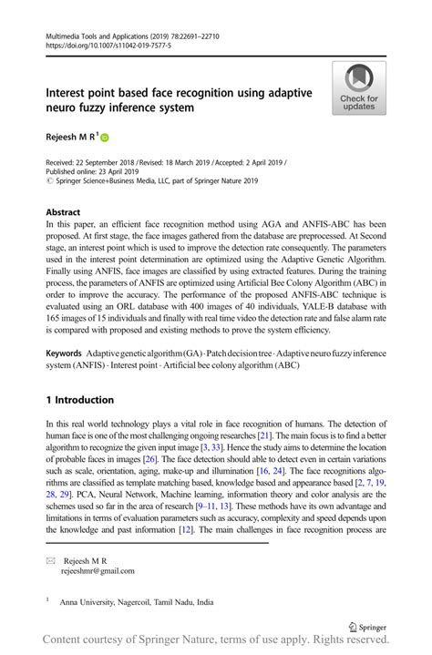 interest point based face recognition using adaptive neuro fuzzy