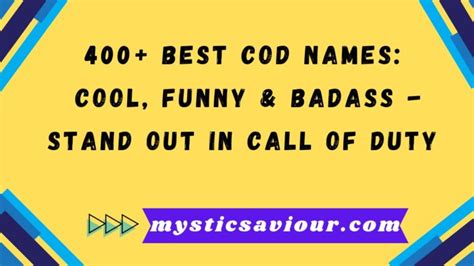 400 Best Cod Names Cool Funny And Badass