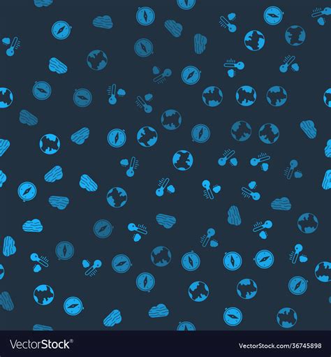 Set Compass Meteorology Thermometer Earth Globe Vector Image