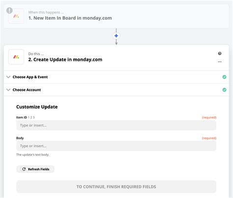 edit item updates via zapier monday apps and integrations monday