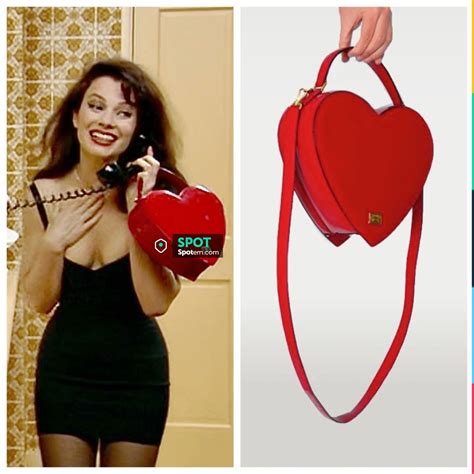 1990s Moschino Vintage Red Leather Heart Bag Seen On Fran Drescher