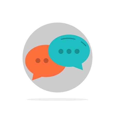 Chat Chatting Conversation Dialogue Abstract Circle Background Flat Color Icon 14233552 Vector