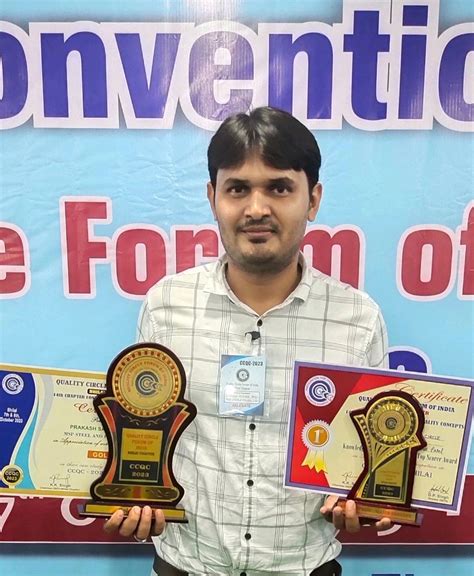 Ccqc Bhilai Chapter Gold Award In Safety Circle And Knowledge Test Top