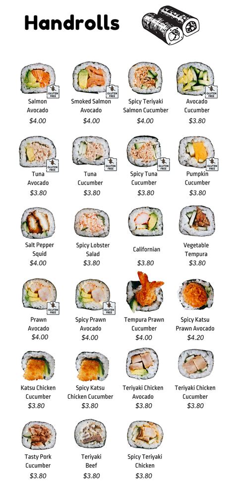 Menu Sushi Block