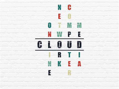 Cloud Computing Concept Cloud In Crossword Puzzle Stock Illustration