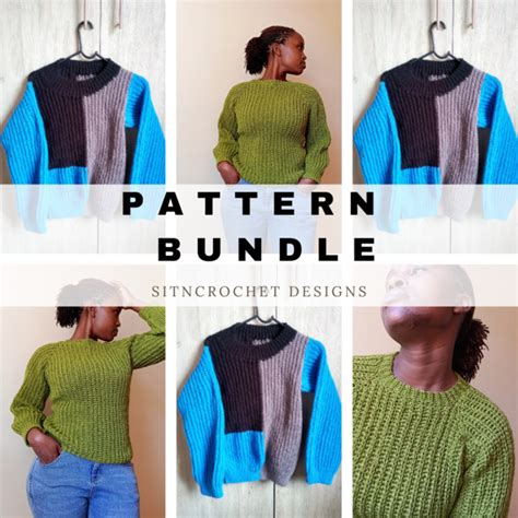 Crochet Sweater Pattern Bundle Crochet Pattern Ribblr
