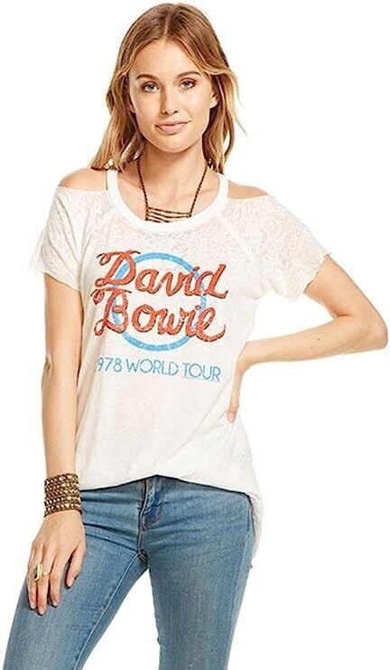 Chaser David Bowie 1978 World Tour Burnout Tee L