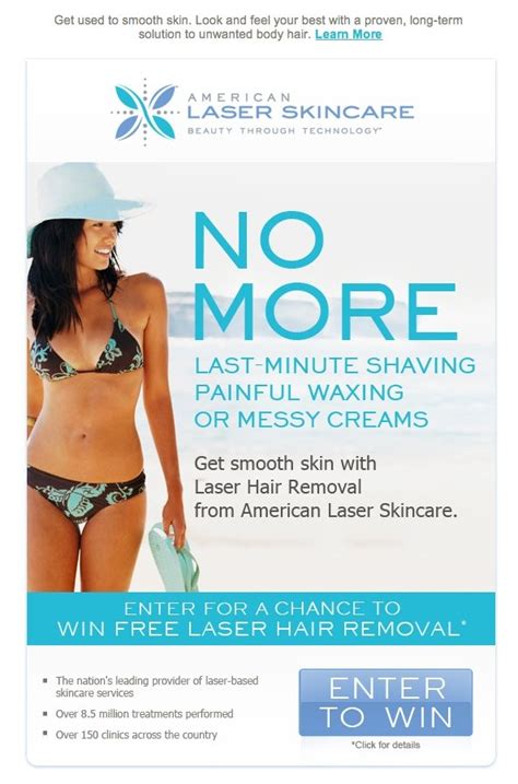 Healthcare Eblast Campaign Laser Hair Removal Beauty Skin Care Hair