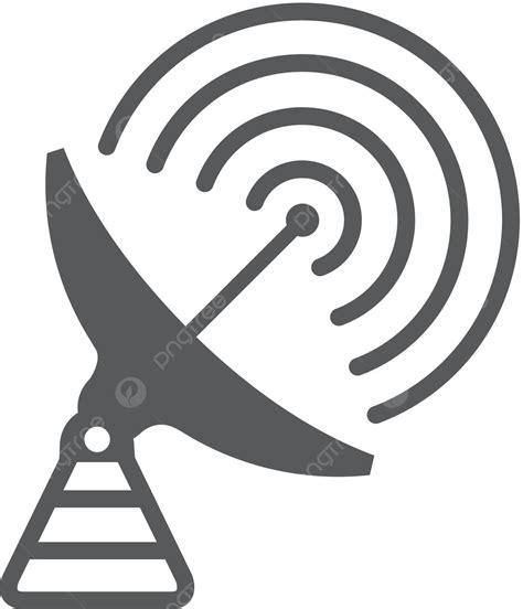 Bw Icon Satellite Receiver Vector Wireless Data Vector Vector Wireless Data Png And Vector