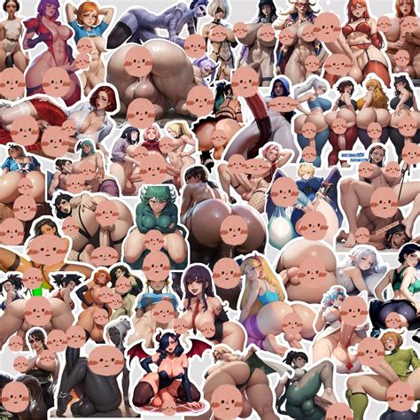 Hentaii Stickers 48pcs With Naked Girl Designs Including