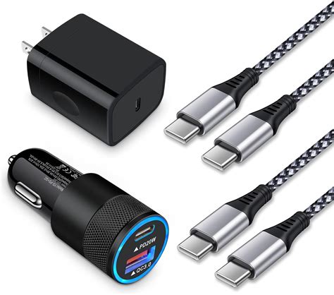 Amazon Com Super Fast Charger Kit W Pd Usb Phone Charger Block W Usb Fast Car Charger For