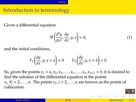 point collocation method used in the solving of differential equations
