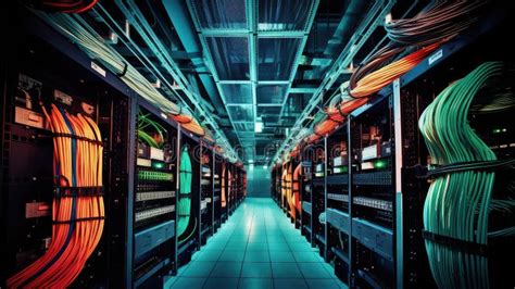Server Cabling Structured Stock Illustration Illustration Of Intricate