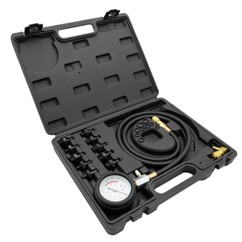 Oil Pressure Tester Kit Hose With Quick Couplers 10 Adapters Mg50188