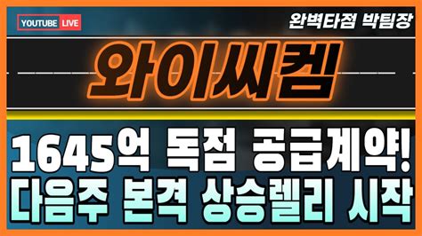 와이씨켐 유리기판 독점 공급확정 와이씨켐 주가 전망 및 대응 Youtube
