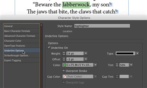 how to highlight text in indesign daxleo