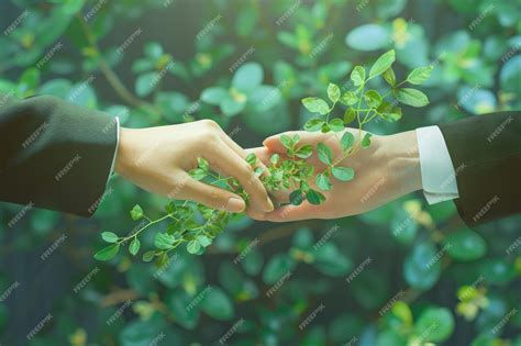 Premium Photo Green Business Symbolizes Collaboration In Agriculture And Ecosystem Development