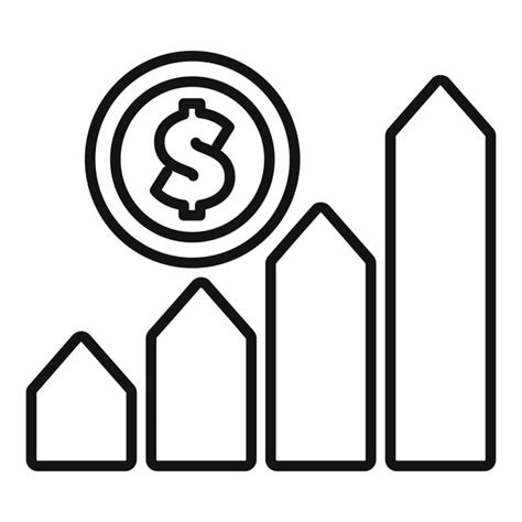 Premium Vector Line Graph Showing Increasing Profit With Dollar Coin