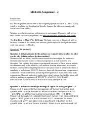 MCB 402 Assignment 2 Han Docx MCB 402 Assignment 2 Instructions For This Assignment Please