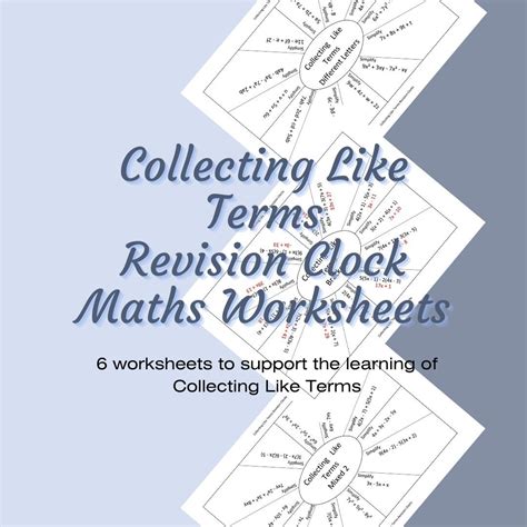Enhance Babes Algebraic Skills With Downloadable Collecting Like Terms Worksheets
